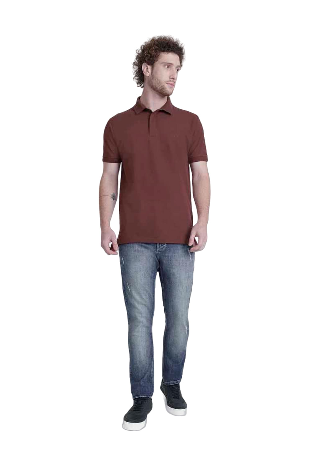 Polo Aramis Piquet Color Fix Bordô - Garm Store